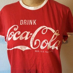 Coca Cola | Tops | Coco Cola Red White Tshirt Small | Poshmark